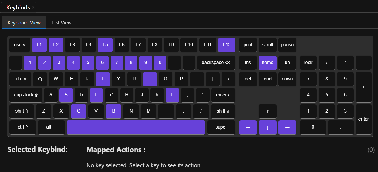 Keybinds Panel — OpenSpace documentation (latest)